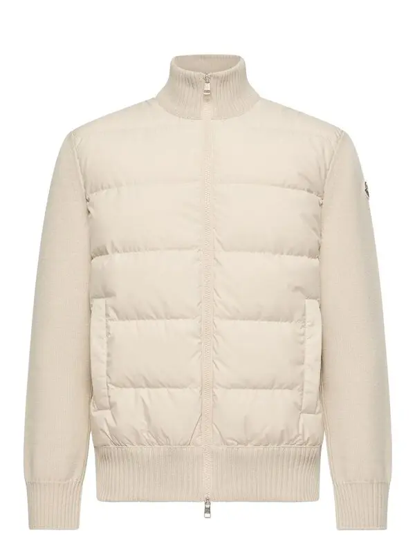 Moncler Padded Zip-up Cardigan - Light Beige