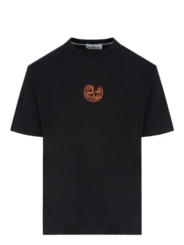 Stone Island Logo-print T-shirt - Black