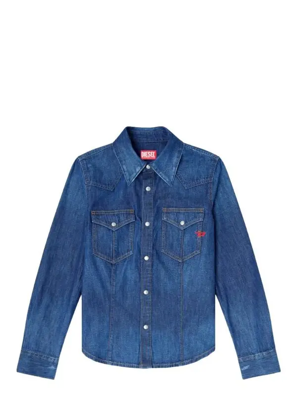 DIESEL® Western Style Denim Shirt - Medium Blue