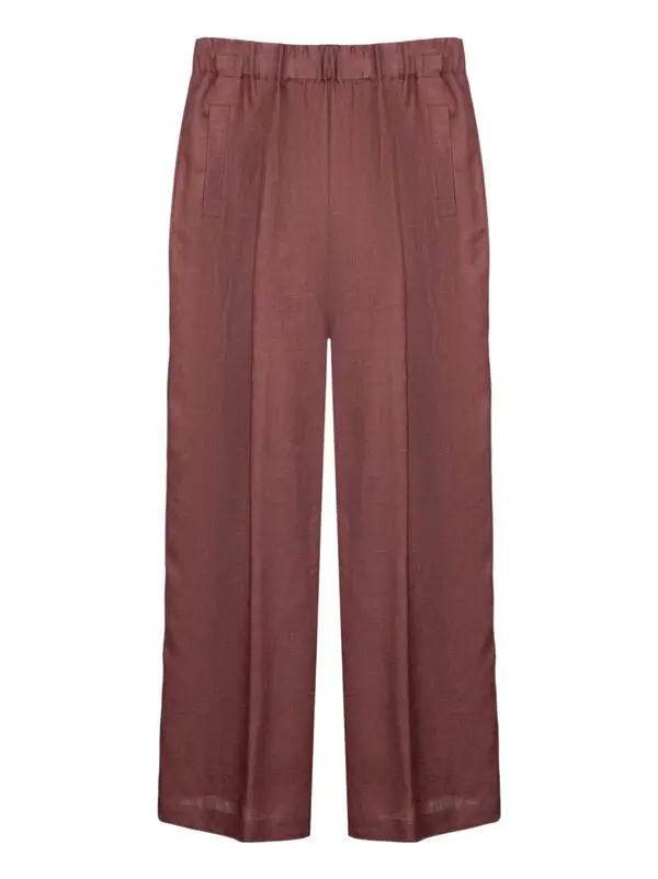 SEMICOUTURE Wide-leg Elasticated Waist Pants - Red