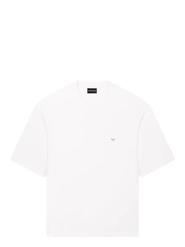 Emporio Armani Logo Printed Crewneck T-shirt - White