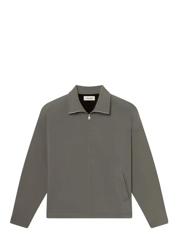 FRAME Nylon Zip-up Jacket With Snap Cuffs - Grey