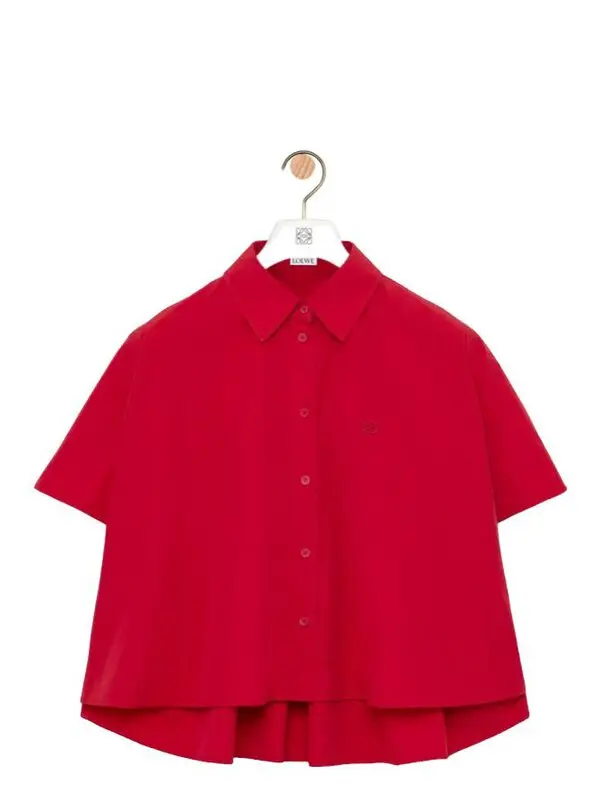 Loewe Short Sleeve Trapeze Shirt - Red