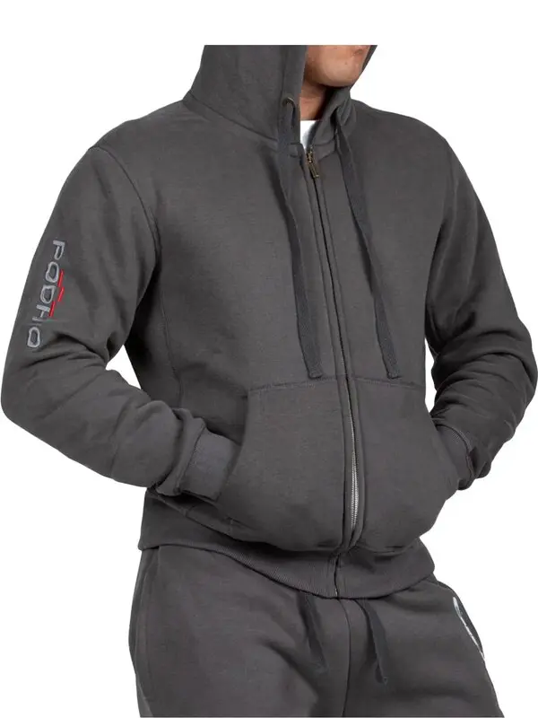 PODHIO Hooded Zip Sweatshirt - Black