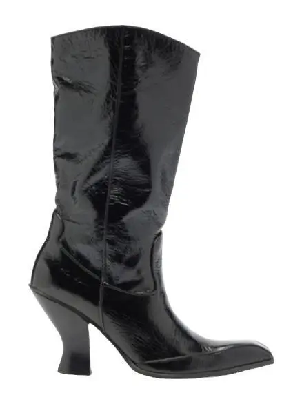 DIESEL® D-luffy Patent Leather Boots - Black