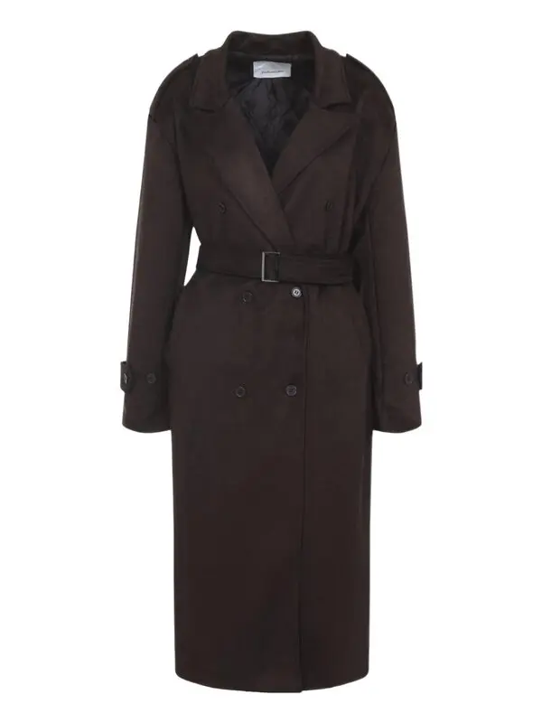 THE FRANKIE SHOP Long-sleeve Belted Windbreaker - Brown