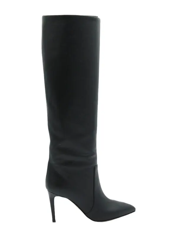 Paris Texas Pointed Toe Stiletto Boots - Black