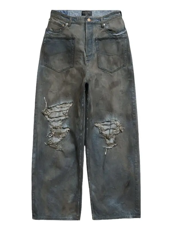 Balenciaga Patched Pockets Baggy Jeans - No
