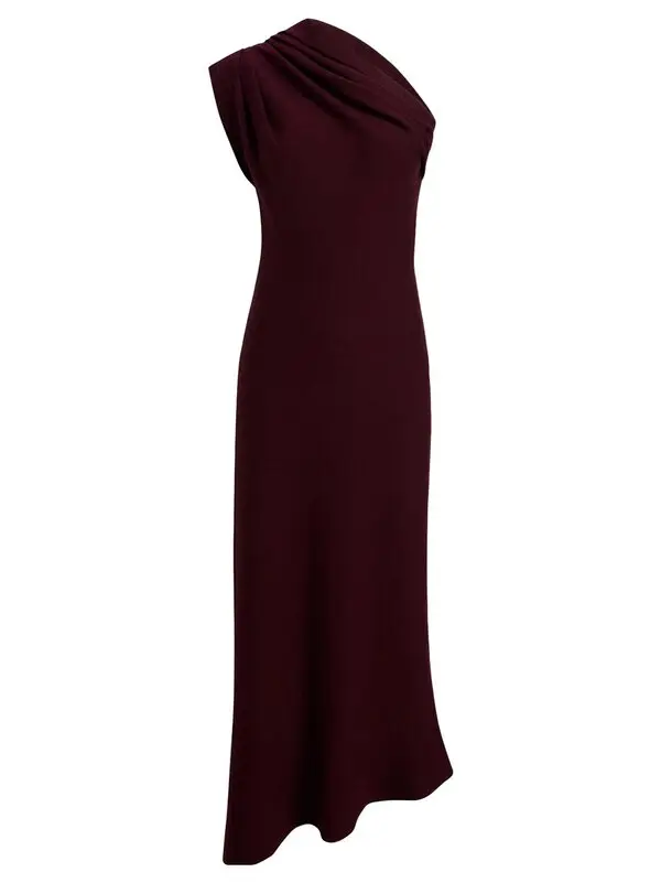 Khaite One-shoulder Merino Wool Dress - Jam