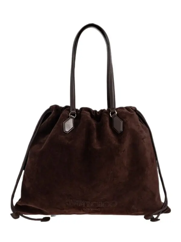 JIMMY CHOO Drawstring Large Tote Bag - Brown