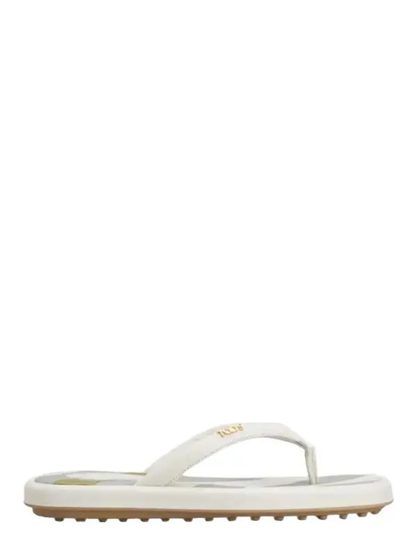 TOD'S Round Toe Flip-flops - White