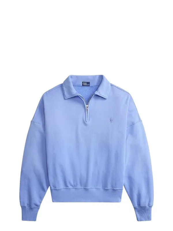 Polo Ralph Lauren Embroidered Pony Quarter-zip Sweatshirt - Blue