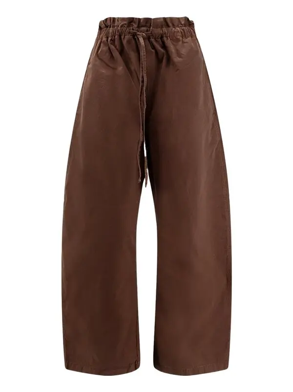 Polo Ralph Lauren Wide-leg Trousers With Drawstring Waist - Brown