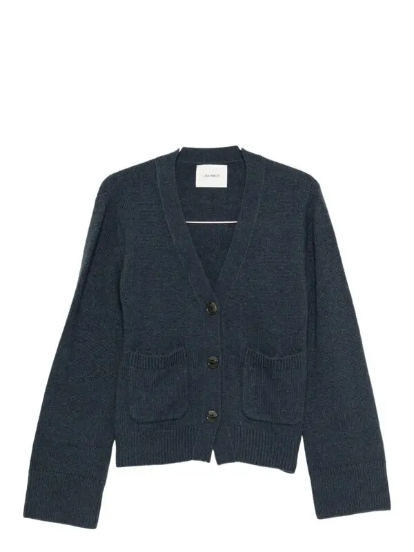 LISA YANG Cashmere Cardigan With Button Fastening And Side Pockets - Blue