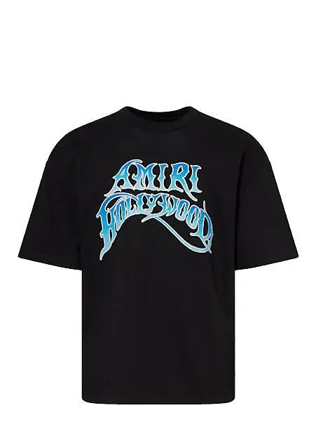 Amiri Crystal-embellished Surf Cotton-jersey T-shirt - Black