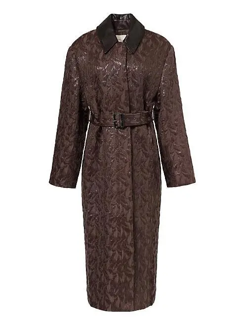 Camilla And Marc Rennick Oversized Woven Coat - Chocolate
