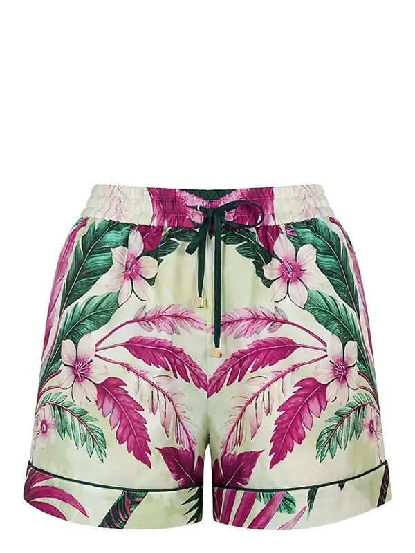 F.R.S FOR RESTLESS SLEEPERS Lissipa Floral-print Drawstring Shorts - Neutrals