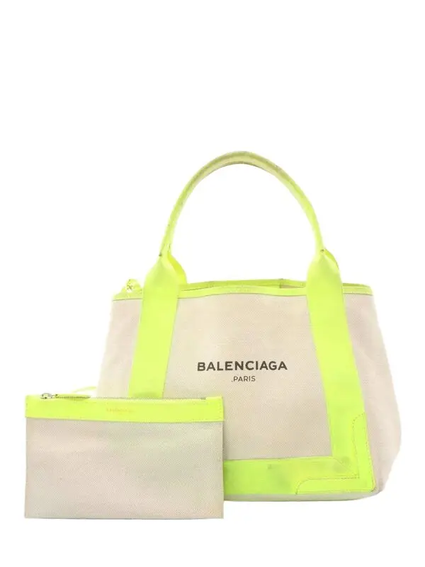 Balenciaga Small Navy Cabas Tote Bag - Neutrals