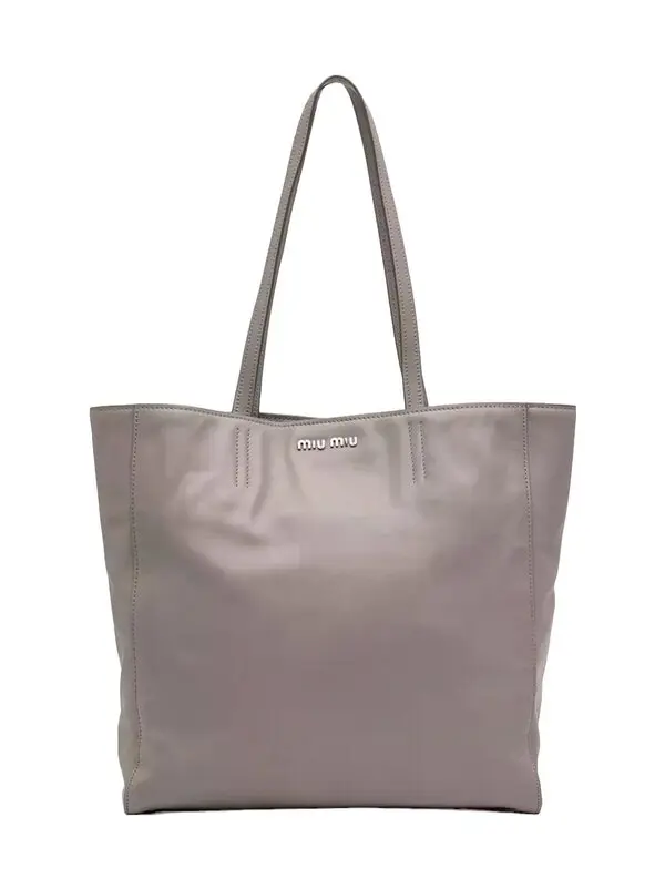Miu Miu Vitello Soft Calf Tote Bag - Grey