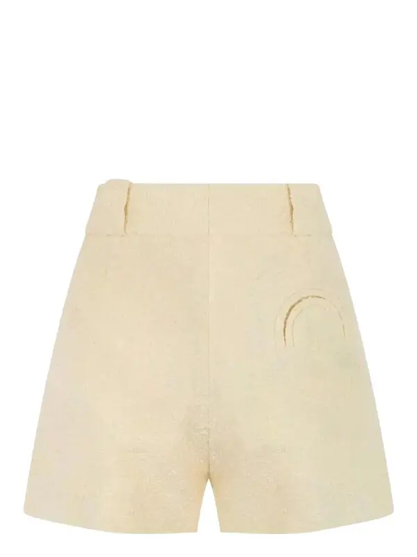 BLAZÉ MILANO Pleated Bouclé Shorts - Neutrals