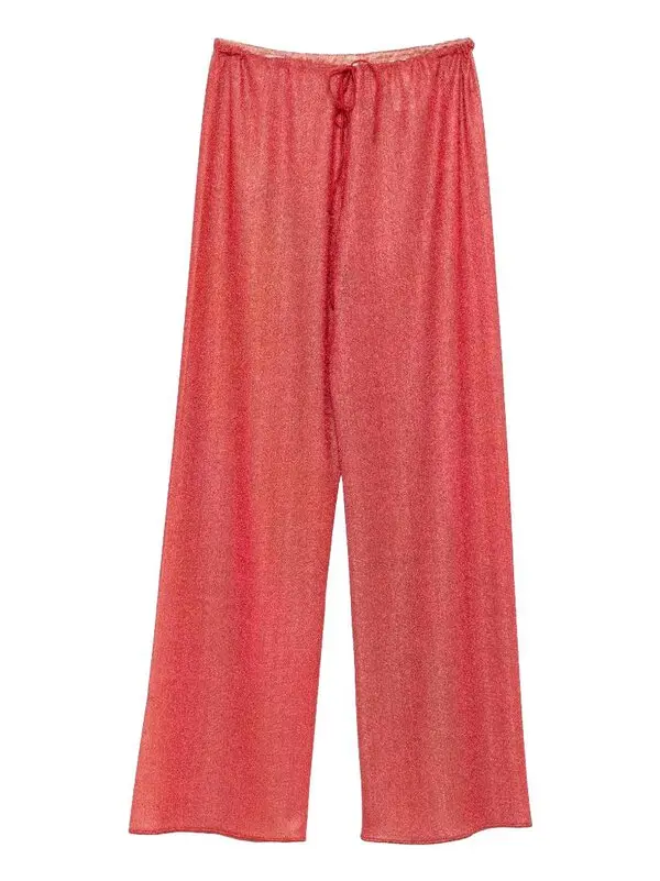Oseree Lumière Drawstring Wide-leg Trousers - Red