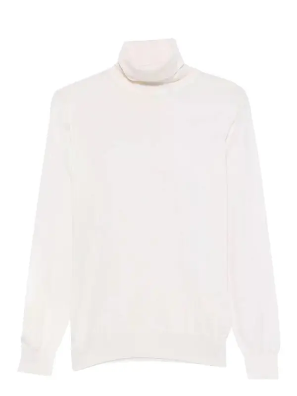 SERGIO MORETTI FIRENZE Fine Knit Roll-neck Sweater - Neutrals