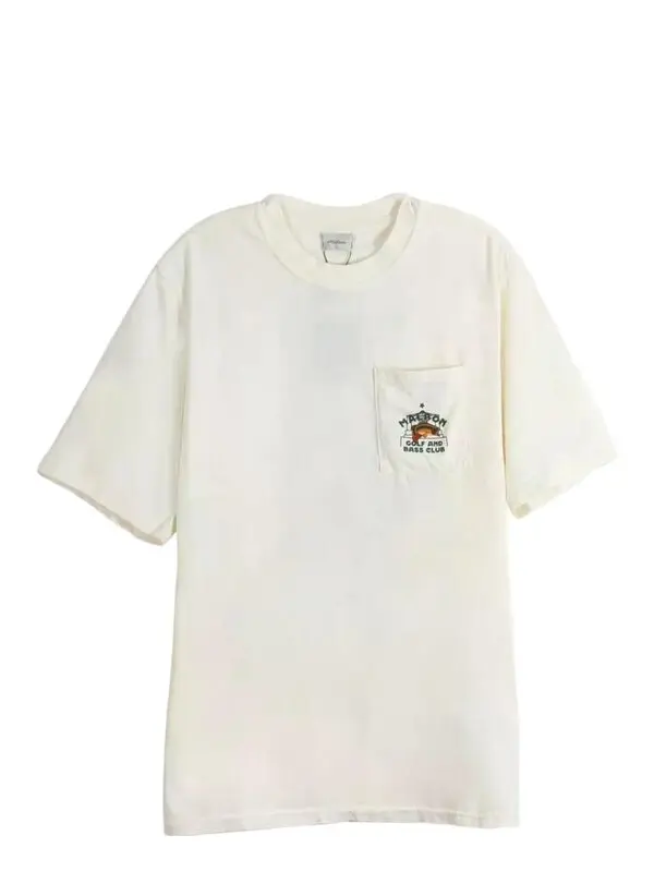 MALBON Vista Bass Club Graphic-print Chest-pocket T-shirt - Neutrals