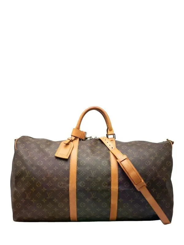 LOUIS VUITTON Keepall Bandouliere 60 Travel Bag - Brown
