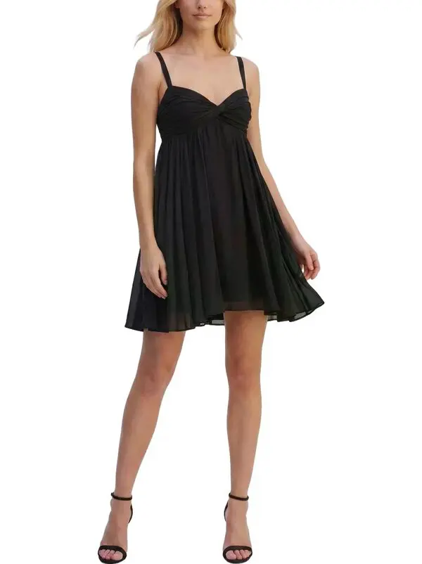 Fendi Flared Mini Dress With Twist Detail - Black