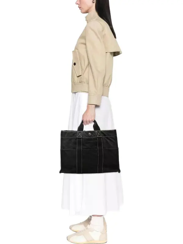 Hermès Canvas Fourre Tout Mm Tote Bag - Black