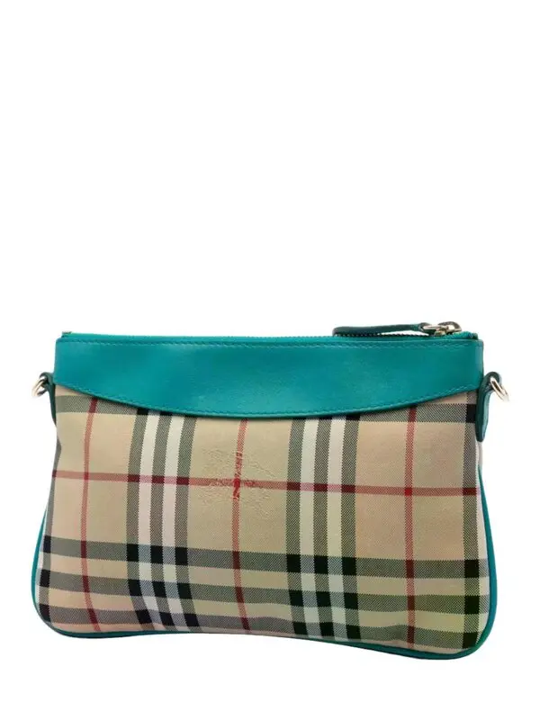 Burberry Haymarket Check Nylon Peyton Crossbody Bag - Blue