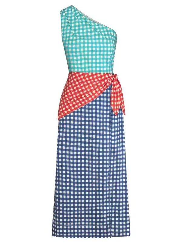 SIMONMILLER Belem One-shoulder Midi Dress - Blue