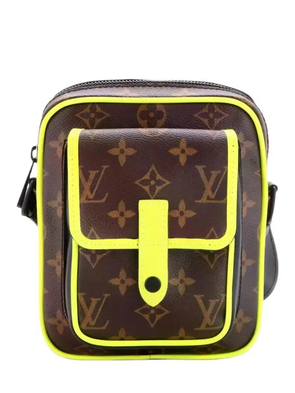 LOUIS VUITTON Christopher Wearable Wallet Macassar Monogram Canvas Crossbody Bag - Black