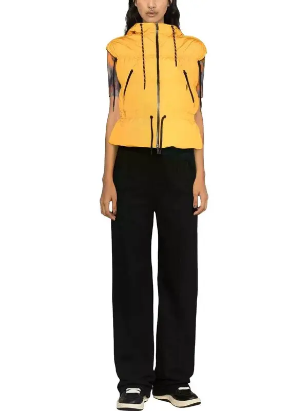 Herno Feather-down Hooded Gilet - Orange