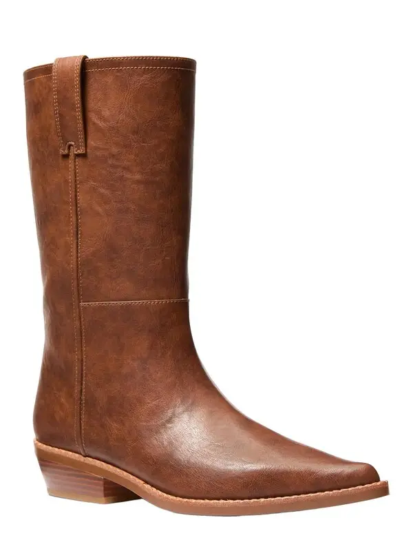 Michael Kors Farren Distressed Calf Boots - Brown