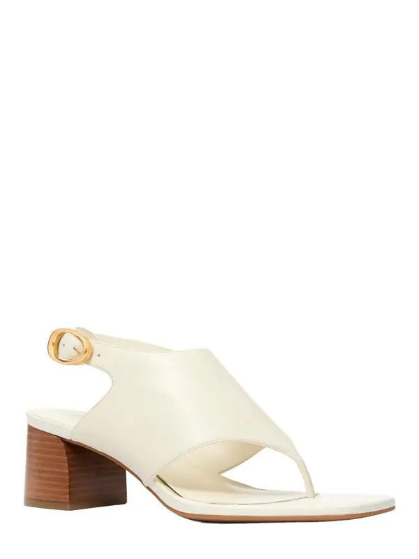 Michael Kors Kya Leather Thong Sandal - Natural