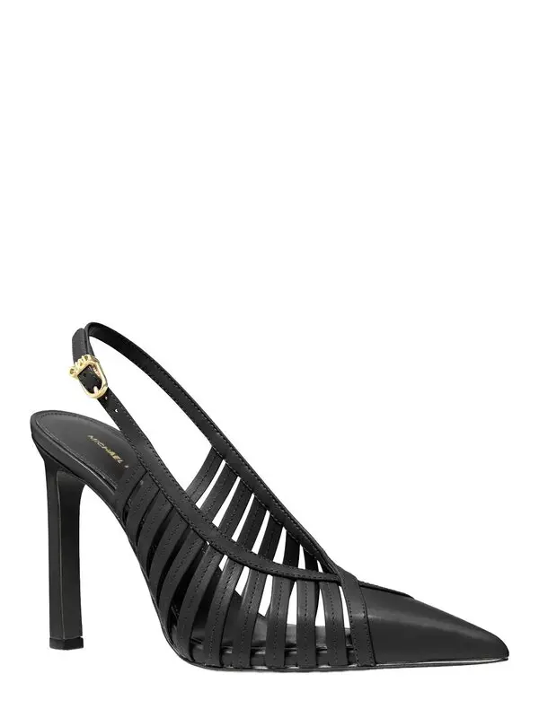 Michael Kors Adriana Leather Pump In Size By - Black