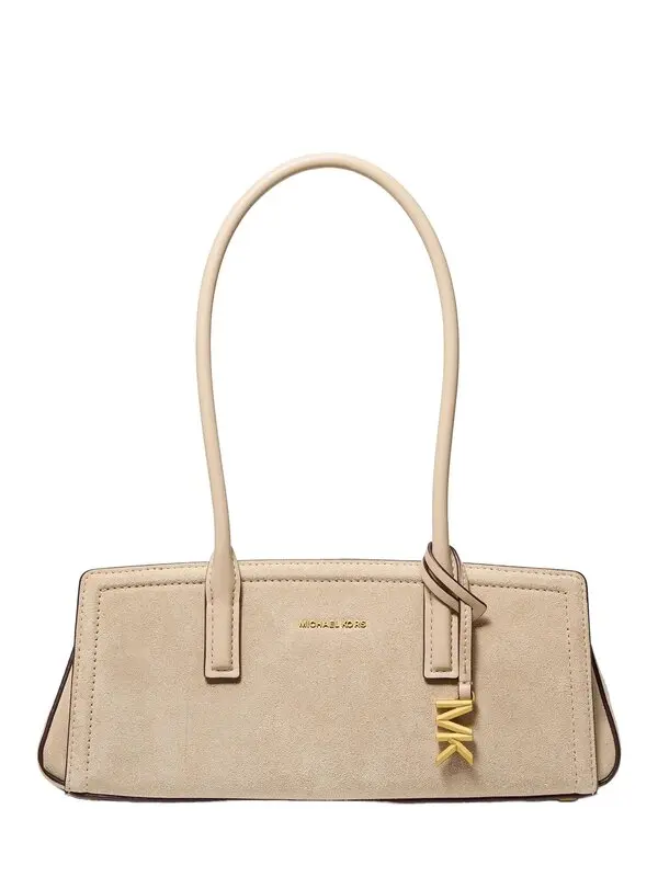 Michael Kors Laila Small Suede Shoulder Bag - Natural