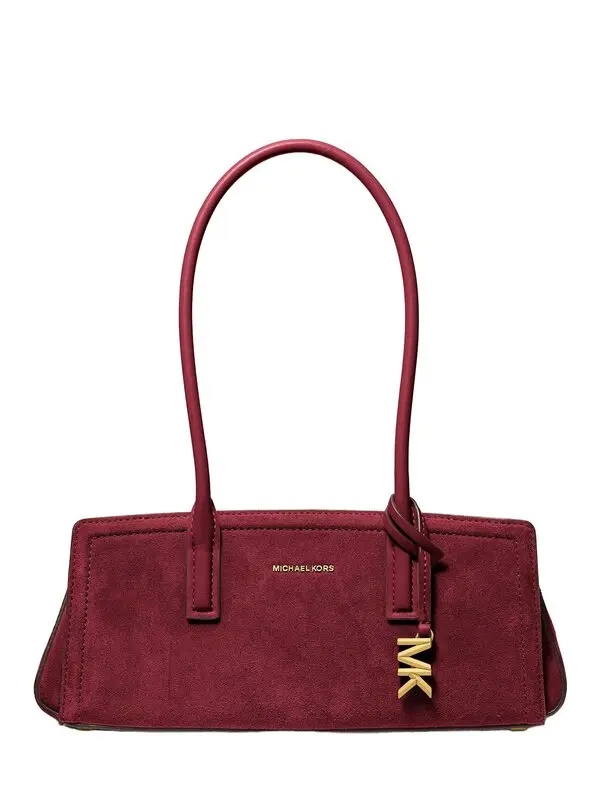 Michael Kors Laila Small Suede Shoulder Bag - Red