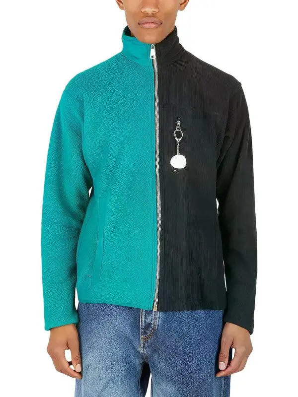 (DI)VISION Di Vision Fleece-weave Rear-zip Sweater - Blue