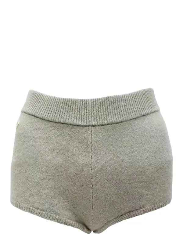 Sandro Ribbed-trim Knitted Mini Shorts - Grey