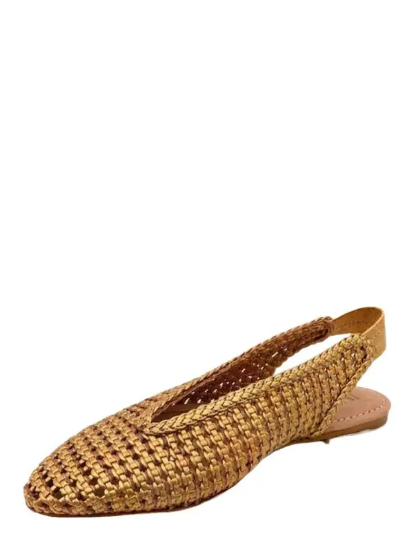 INUOVO Slingback Flat Pumps - Gold