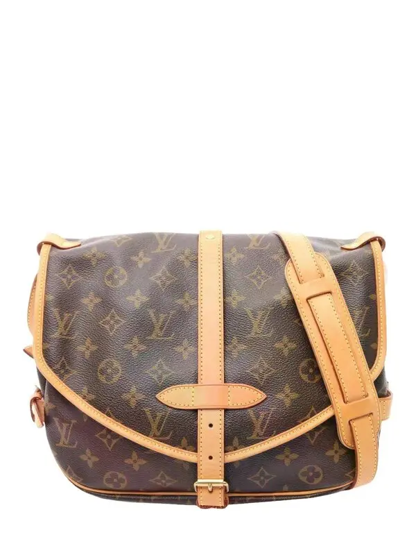 LOUIS VUITTON Monogram Saumur 30 Crossbody Bag - Brown