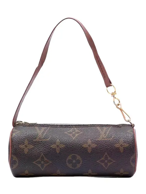 LOUIS VUITTON Monogram Papillon Pochette Handbag - Brown