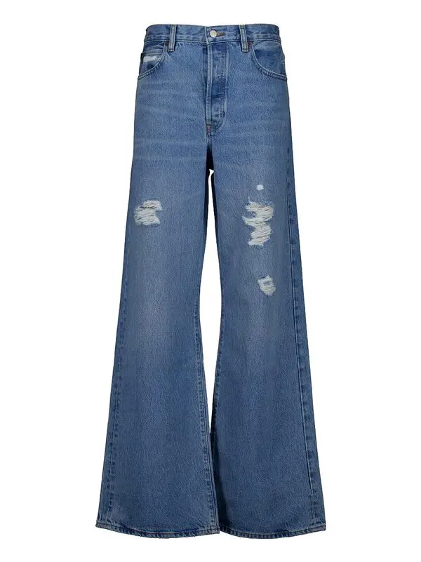 FRAME Sun Drop Loose Wide-leg Jeans - Blue