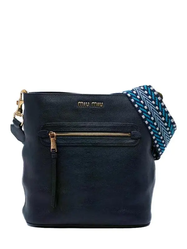 Miu Miu Madras Crossbody Bag - Blue