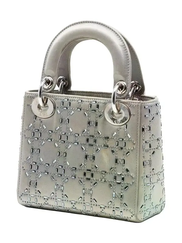 Dior Mini Lady Satchel - Grey