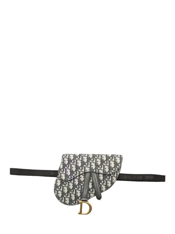 Dior Oblique Canvas Saddle Belt Bag - Blue
