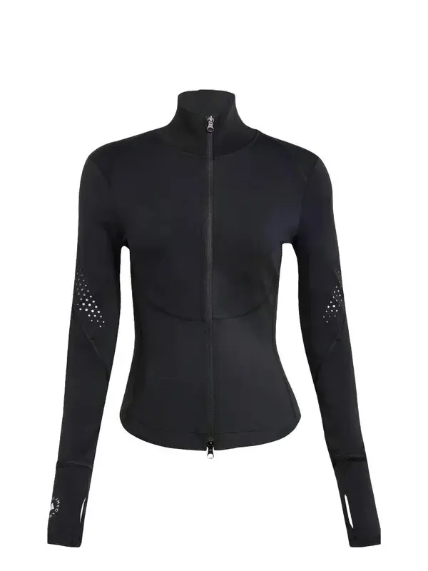 Adidas Perforated Detail Zip-up Training Midlayer - Black