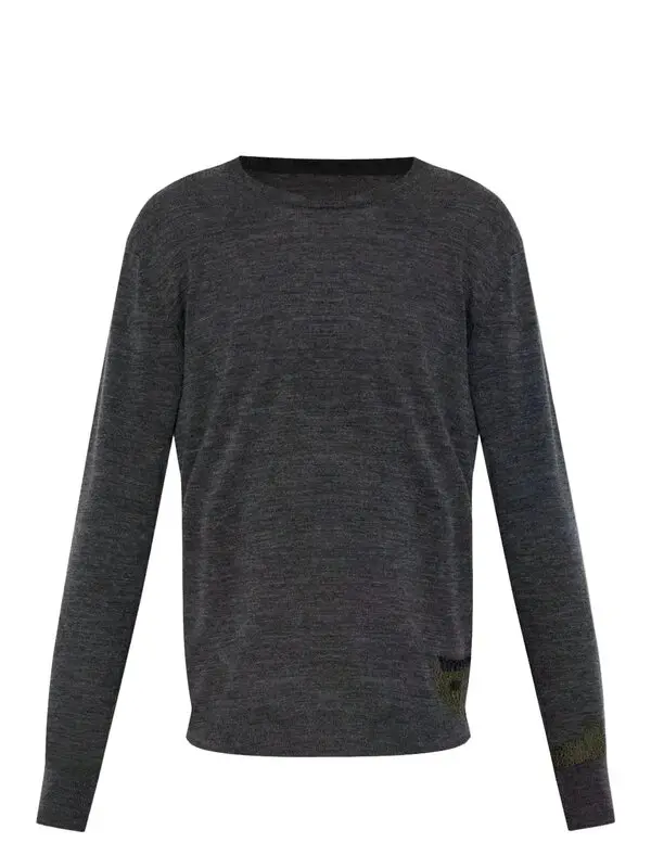 MAISON MARGIELA Distressed Effect Long Sleeve T-shirt - Grey